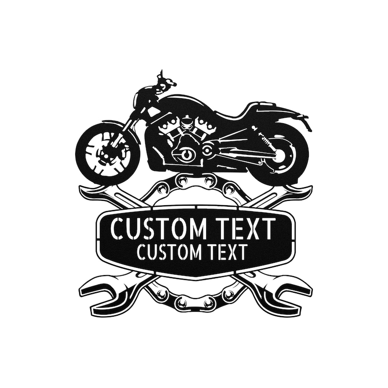 HARLEY DAVIDSON SIGN Monogram Steel Sign Personalized Harley - Etsy