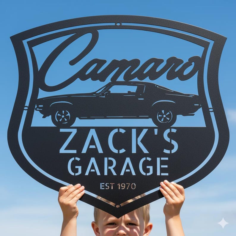 1970 Camaro Metal Sign – Personalized Vintage Muscle Car Garage Wall ...
