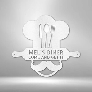 CUSTOM CHEF MONOGRAM Wall Art, Personalized Kitchen Home Wall Decor ...