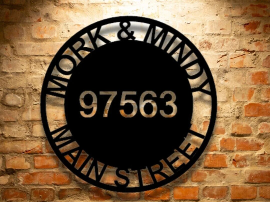 CUSTOM MONOGRAM SIGN Established Sign Personalized Family Name Monogram ...