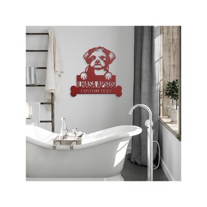 Personalized Lhasa Apsos Dog Name Sign, Custom Pet Wall Art for Lhasa ...