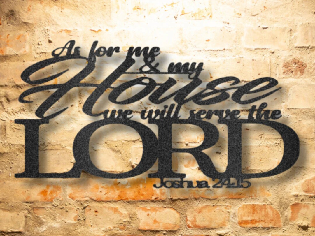 CHRISTIAN QUOTE SIGN Monogram Wall Art as for Me and My House We Will ...