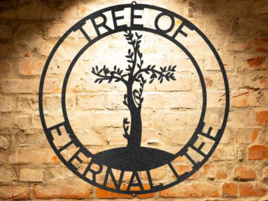 TREE OF ETERNAL Life Sign Monogram Steel Sign Custom Tree of Eternal ...