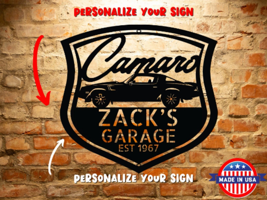 PERSONALIZE CAR SIGN 1978 Camaro Z28 Steel Sign Car Garage Wall Art ...