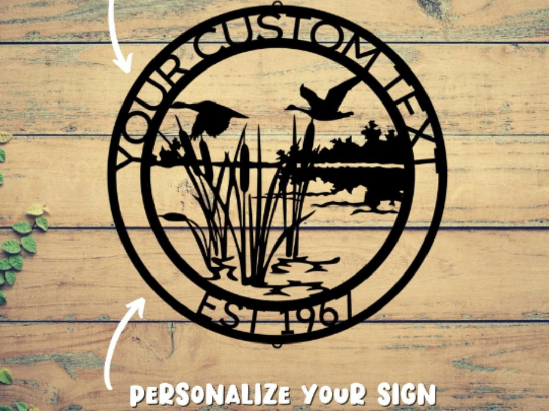 GOOSE NAME SIGN Monogram Steel Sign Customized Goose Name Monogram Wall ...