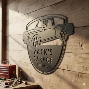 1971 C10 Garage Sign – Personalized Metal Truck Wall Art for Dad’s ...