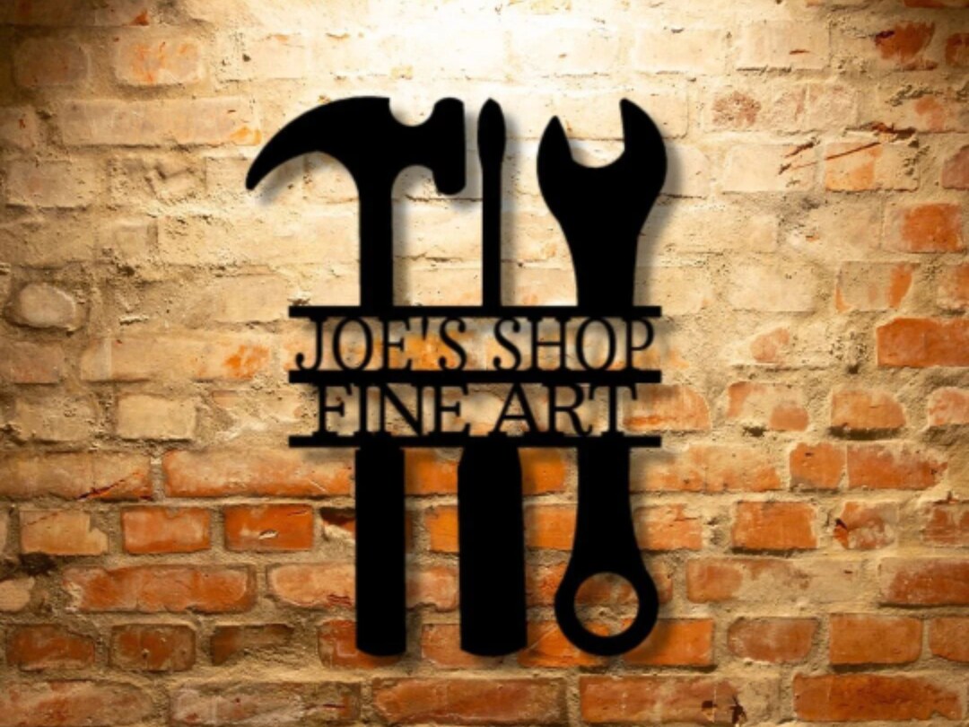 CARPENTER TOOL SIGN Monogram Wall Art Custom Carpenter Monogram Steel ...
