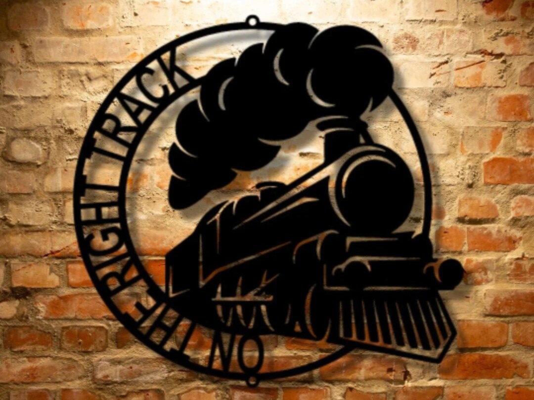 CLASSIC TRAIN SIGN Monogram Wall Art Customized Classic Train Monogram ...