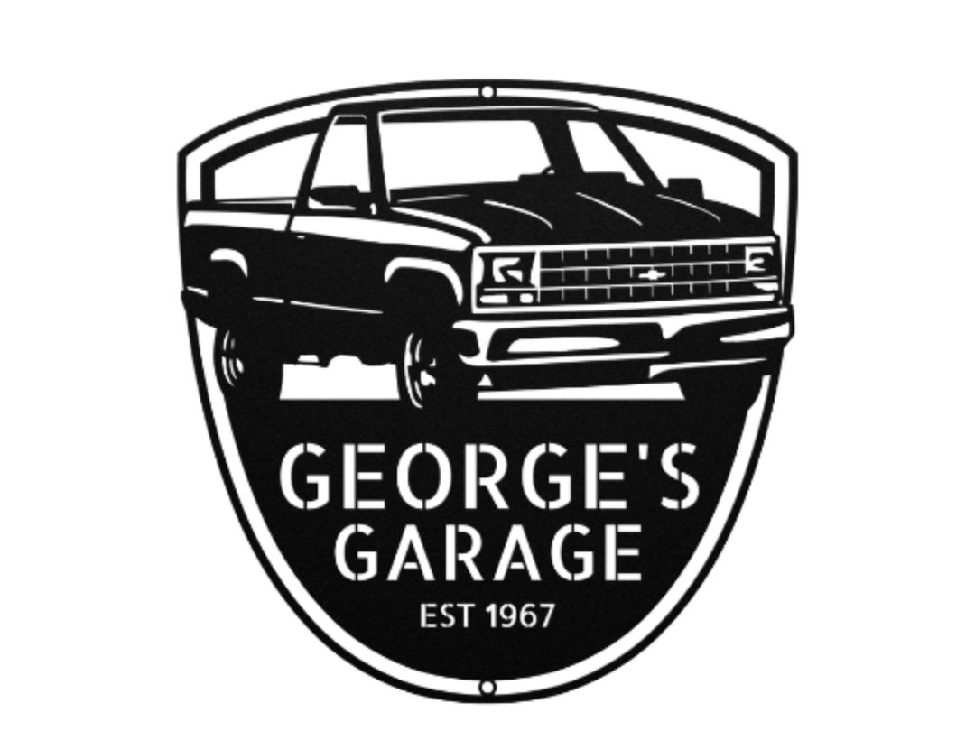 PERSONALIZE CAR SIGN Monogram Wall Art Customized Car Monogram Steel ...