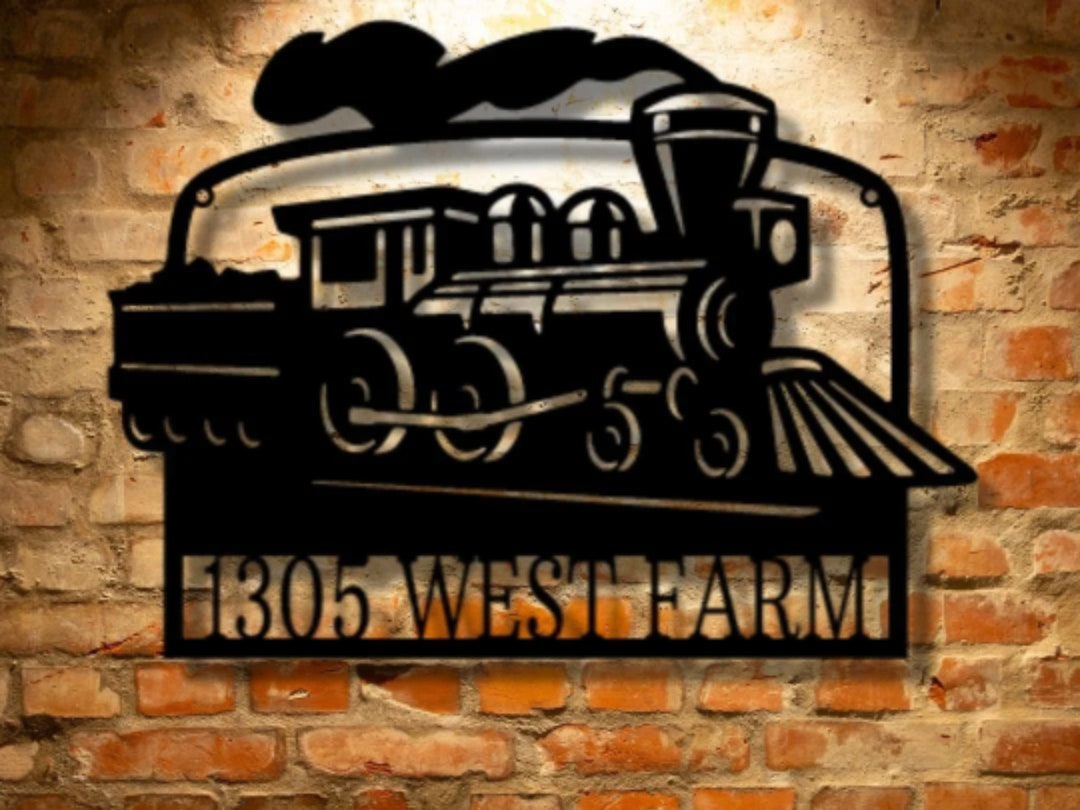 CUSTOM TRAIN SIGN Monogram Wall Art Personalize Coal Train Monogram ...