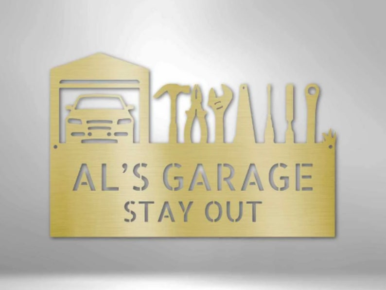 CUSTOM GARAGE TOOLS Sign Monogram Steel Sign Personalize - Etsy