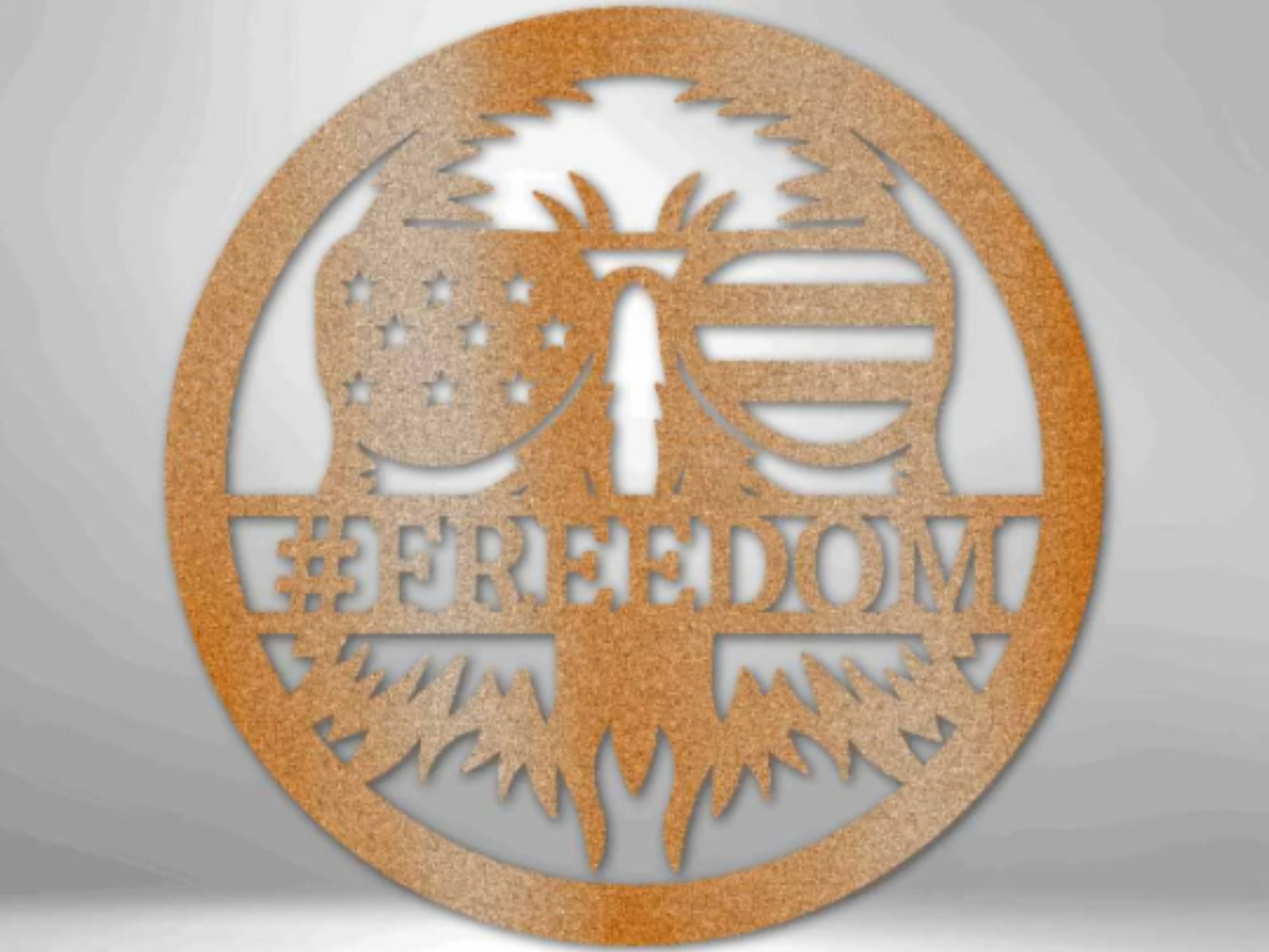 American Eagle Sign Monogram Steel Flag Patriotic Décor - Etsy