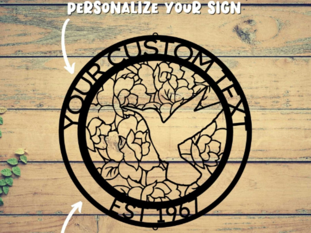 Customized Dove Sign Monogram Steel Sign Personalized Holy Spirit Dove ...