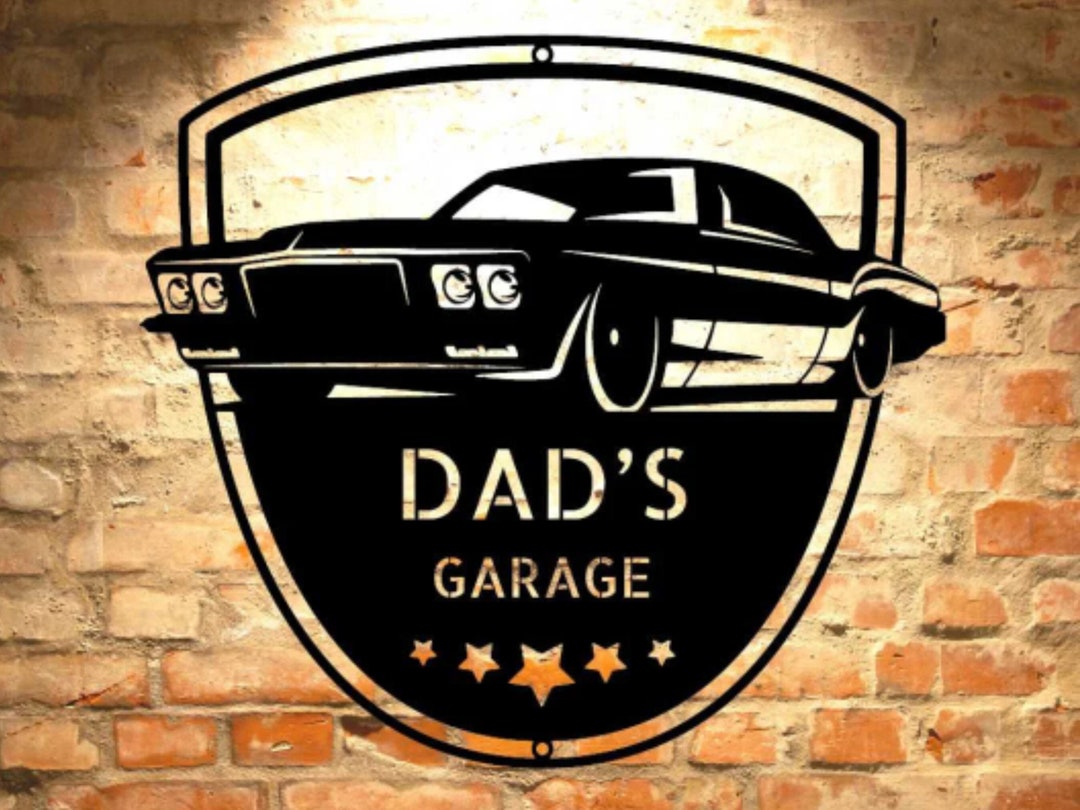 Custom Car Garage Sign Personalized Steel Wall Art Décor Gift for ...