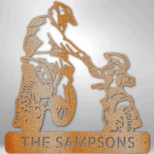 DIRT BIKE SIGN Monogram Steel Sign Personalized Dirt Bike Riding ...