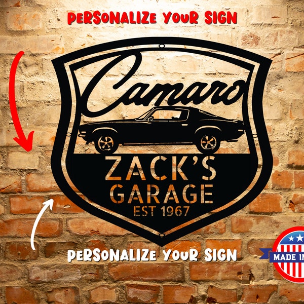 Custom Camaro Sign - Etsy