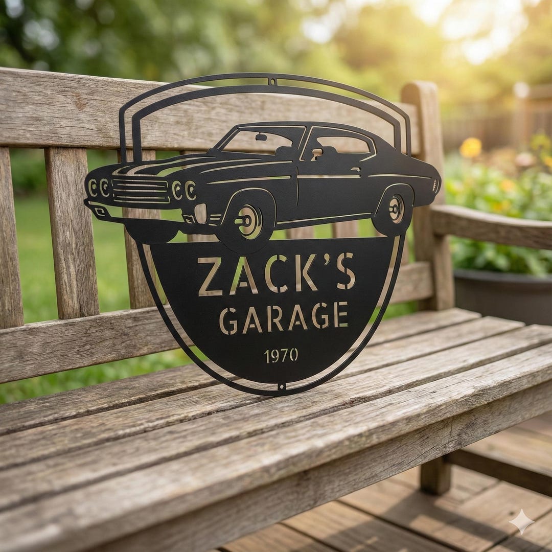 1970 Chevelle SS Garage Sign – Personalized Metal Muscle Car Wall Art ...