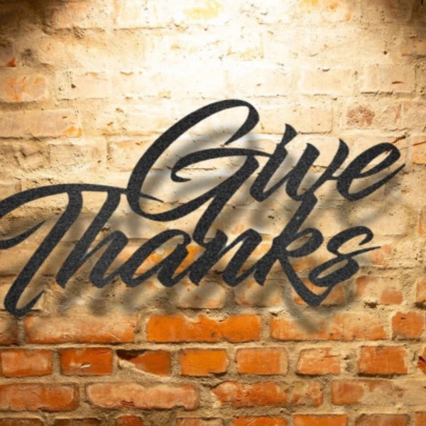 Give Thanks Sign - Etsy