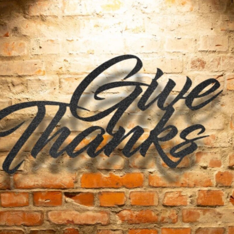 Give Thanks Sign - Etsy
