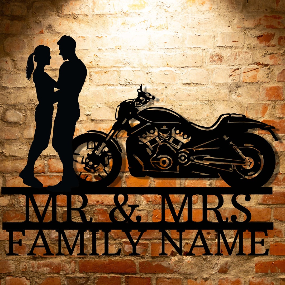 Personalized Harley Davidson Sign Steel Wall Décor Motorcycle Wall Sign ...