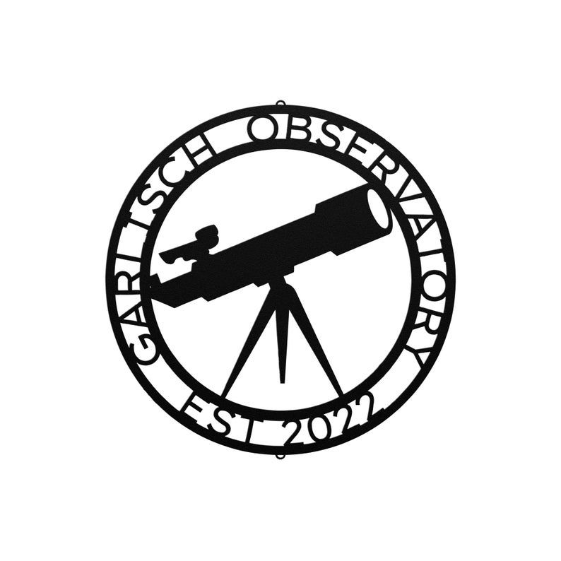CUSTOM TELESCOPE SIGN Monogram Steel Sign Personalized - Etsy
