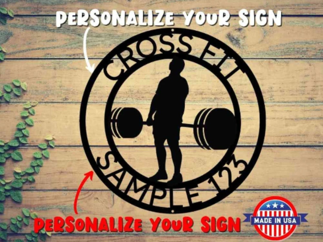 Custom Barbell Steel Sign: Personalized Home Gym Wall Decor - Etsy
