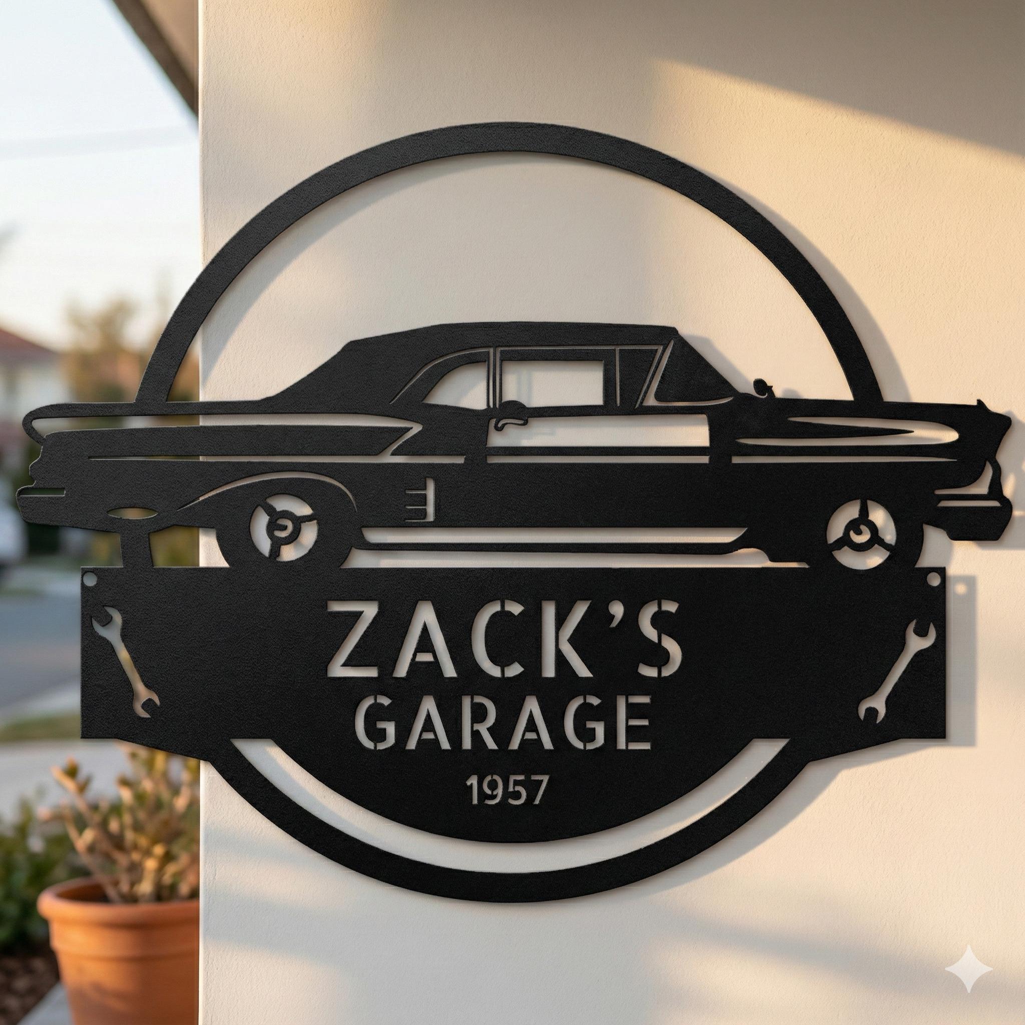 1958 Chevy Impala Metal Garage Sign – Custom Classic Car Wall Art for ...