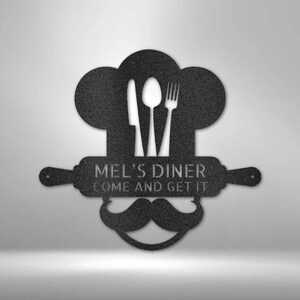 CUSTOM CHEF MONOGRAM Wall Art, Personalized Kitchen Home Wall Decor ...