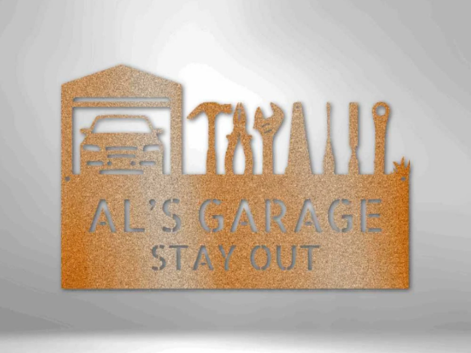 CUSTOM GARAGE TOOLS Sign Monogram Steel Sign Personalize - Etsy