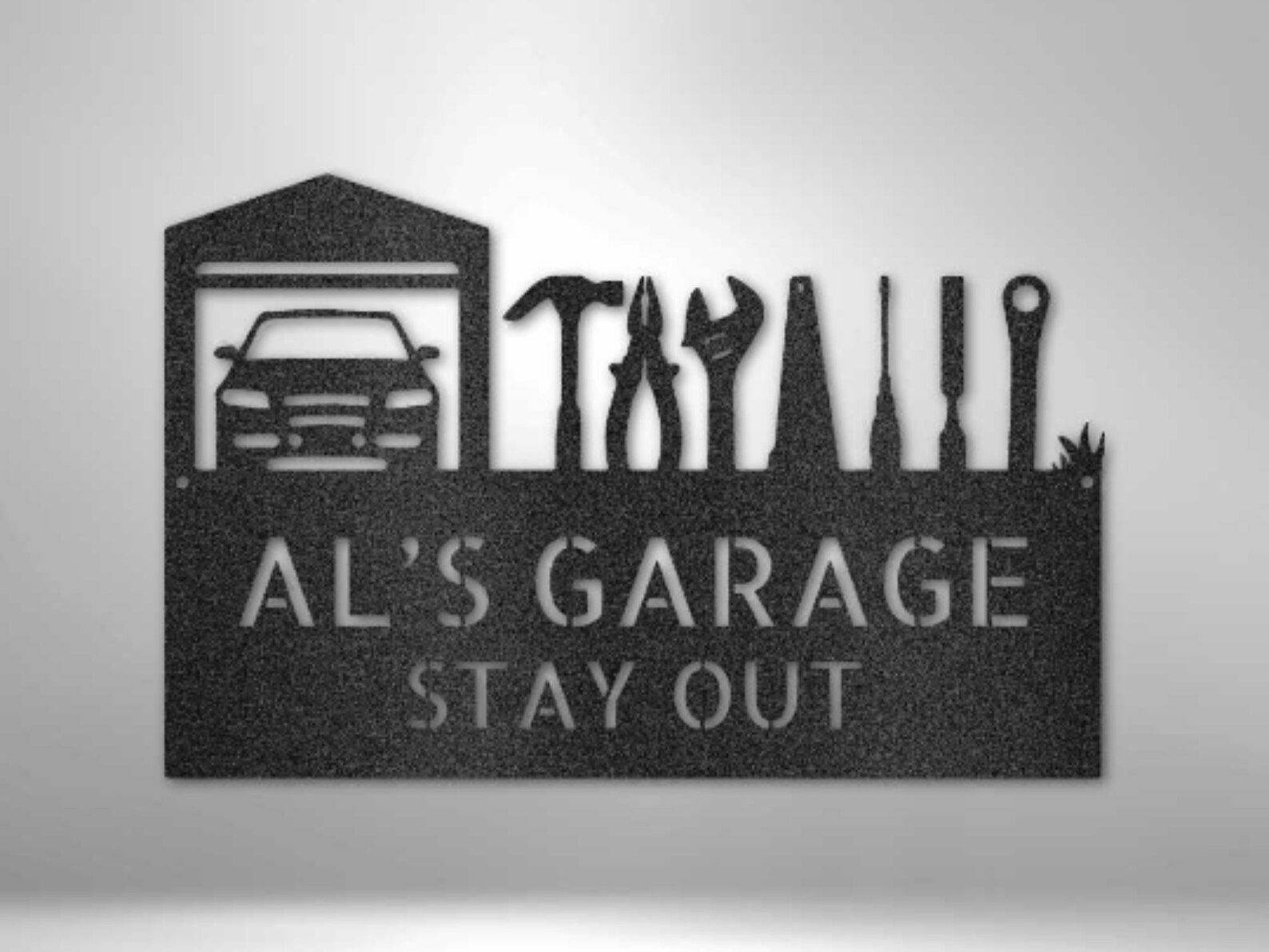 CUSTOM GARAGE TOOLS Sign Monogram Steel Sign Personalize - Etsy