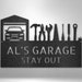 CUSTOM GARAGE TOOLS Sign Monogram Steel Sign Personalize - Etsy