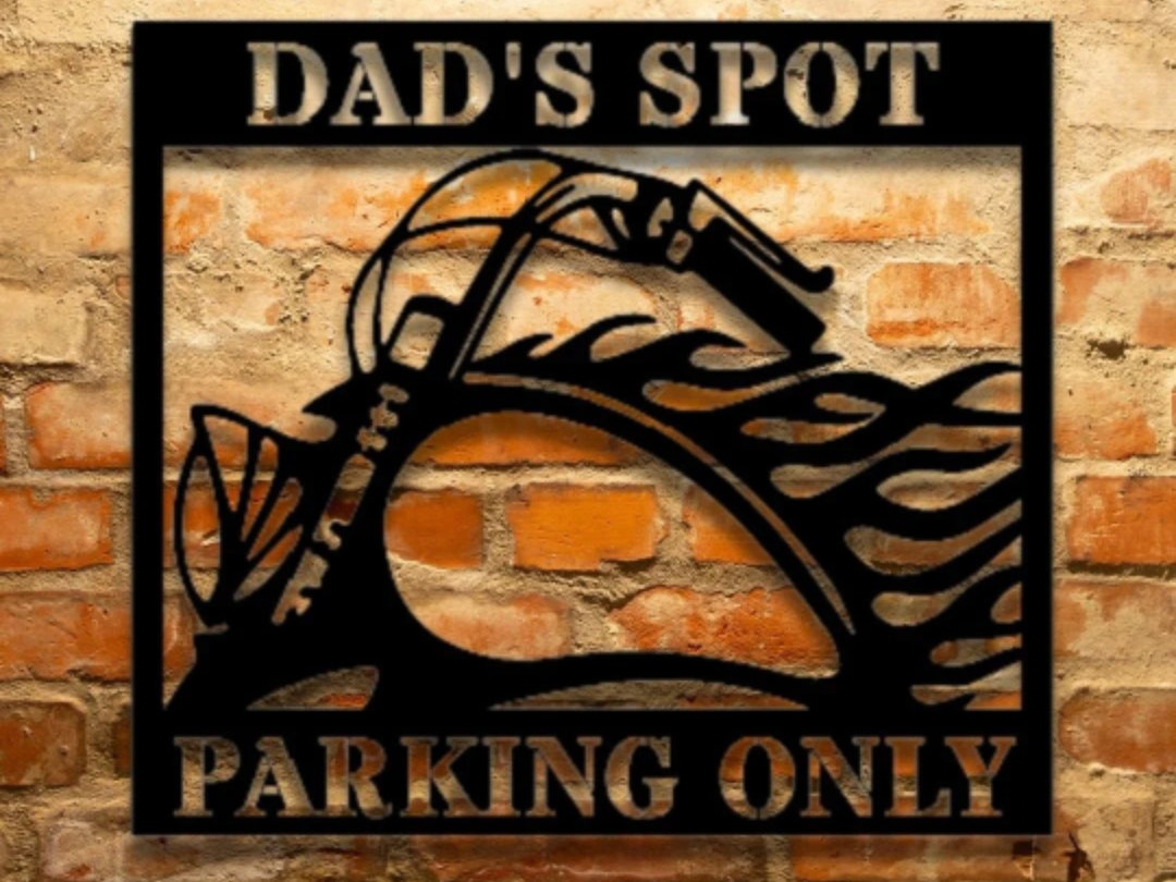 PERSONALIZE BIKER SIGN Monogram Steel Sign Customized Biker Monogram ...