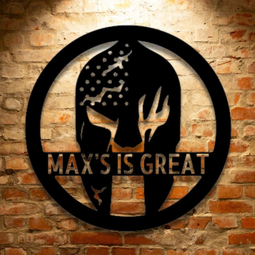 Custom Spartan Helmet Steel Sign: Personalized Garage Wall Art - Etsy