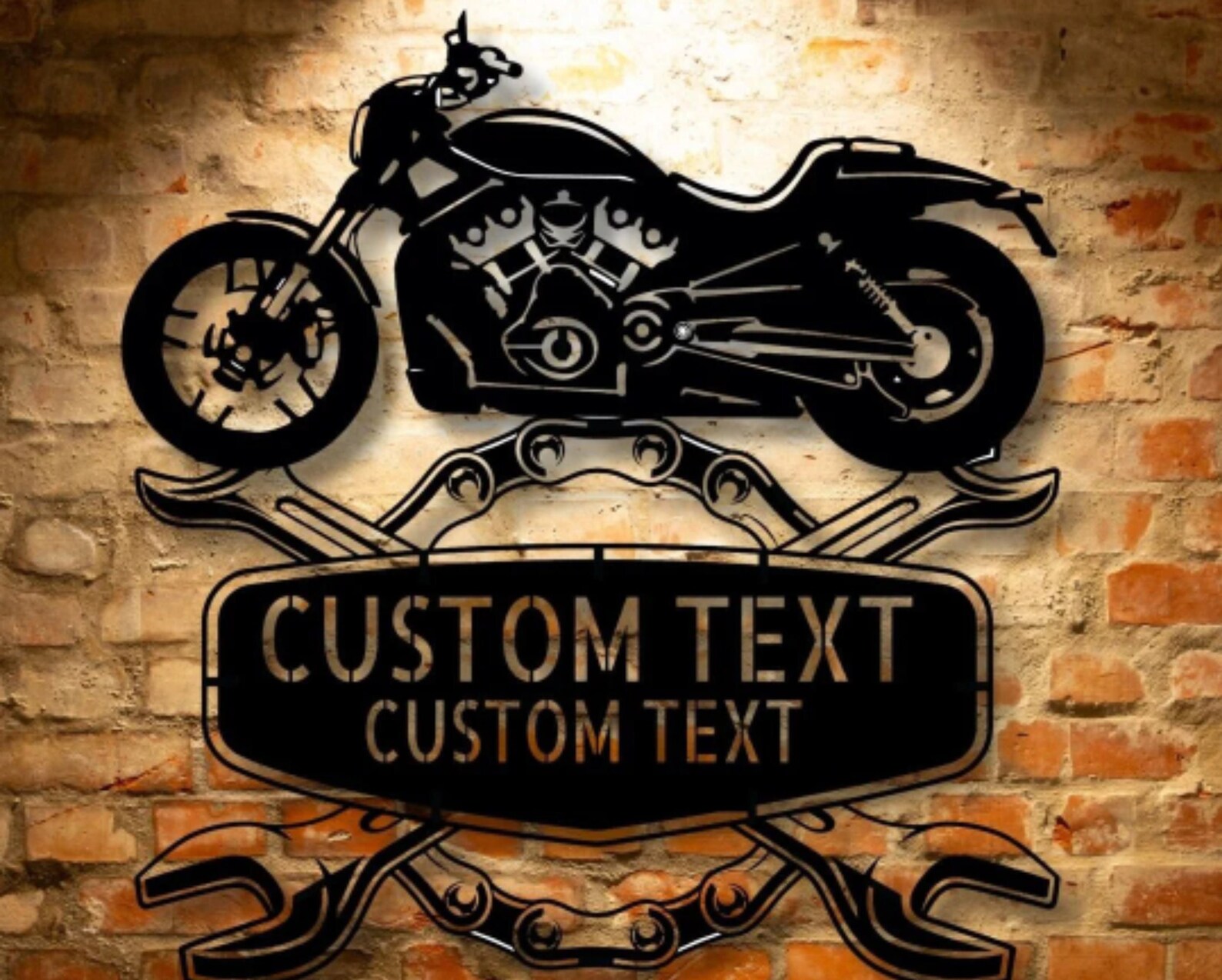 HARLEY DAVIDSON SIGN Monogram Steel Sign Personalized Harley - Etsy