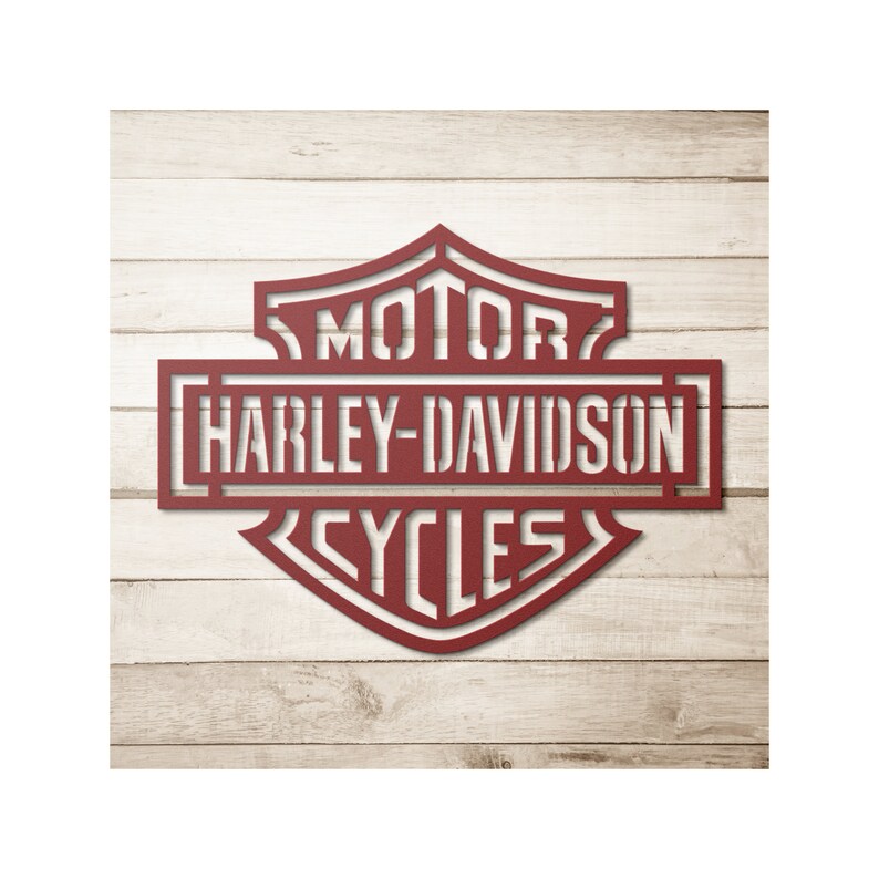Harley Davidson Motorcycle Metal Sign Metal Garage Sign Etsy