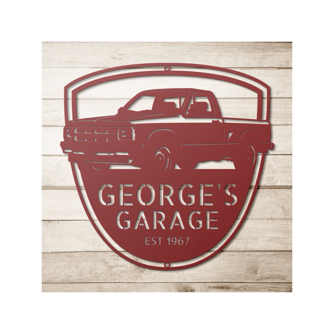 Personalized 1993 Chevy S10 Metal Sign: Monogram Garage Wall Art - Etsy