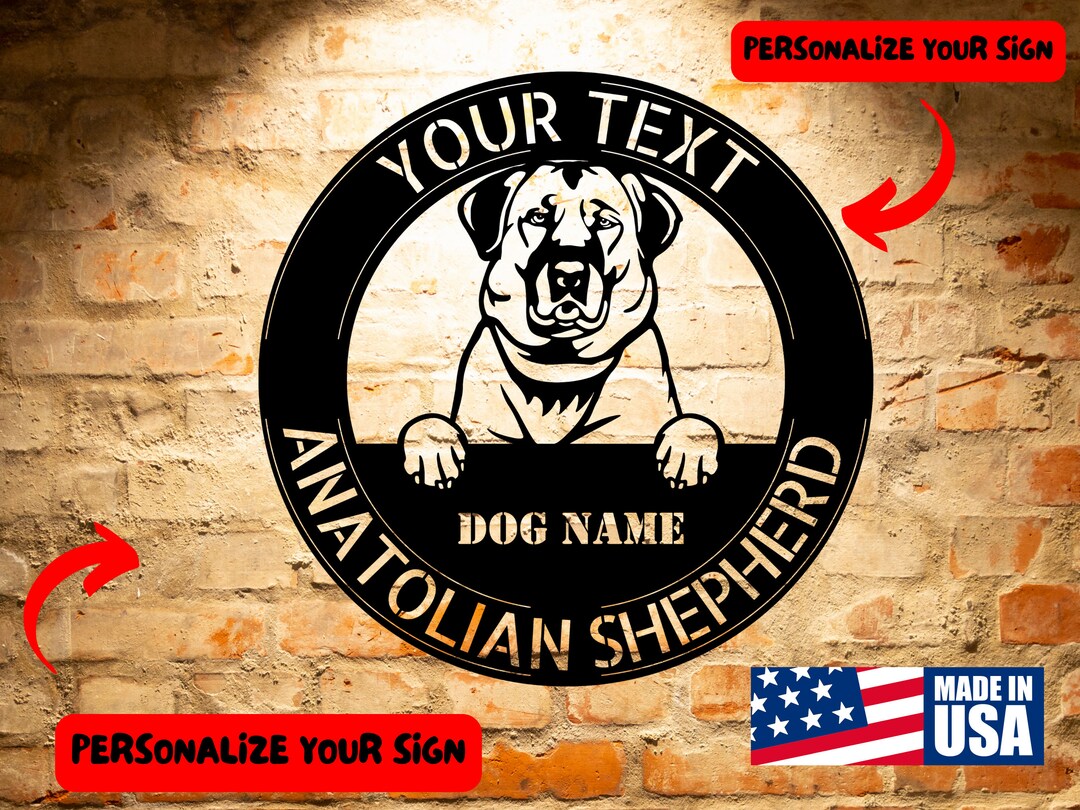PERSONALIZED DOG SIGN, Customized Dog Sign Steel Monogram Wall Art, Pet ...