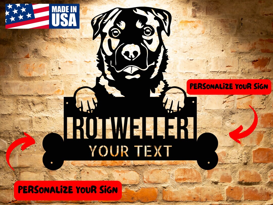 Rhodesian Ridgeback Dog Metal Sign, Custom Steel Wall Art, Personalized ...
