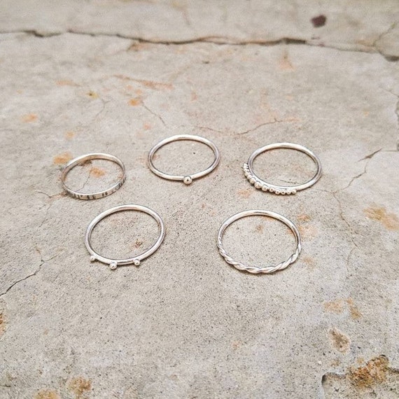 Simple Silver Rings - Etsy