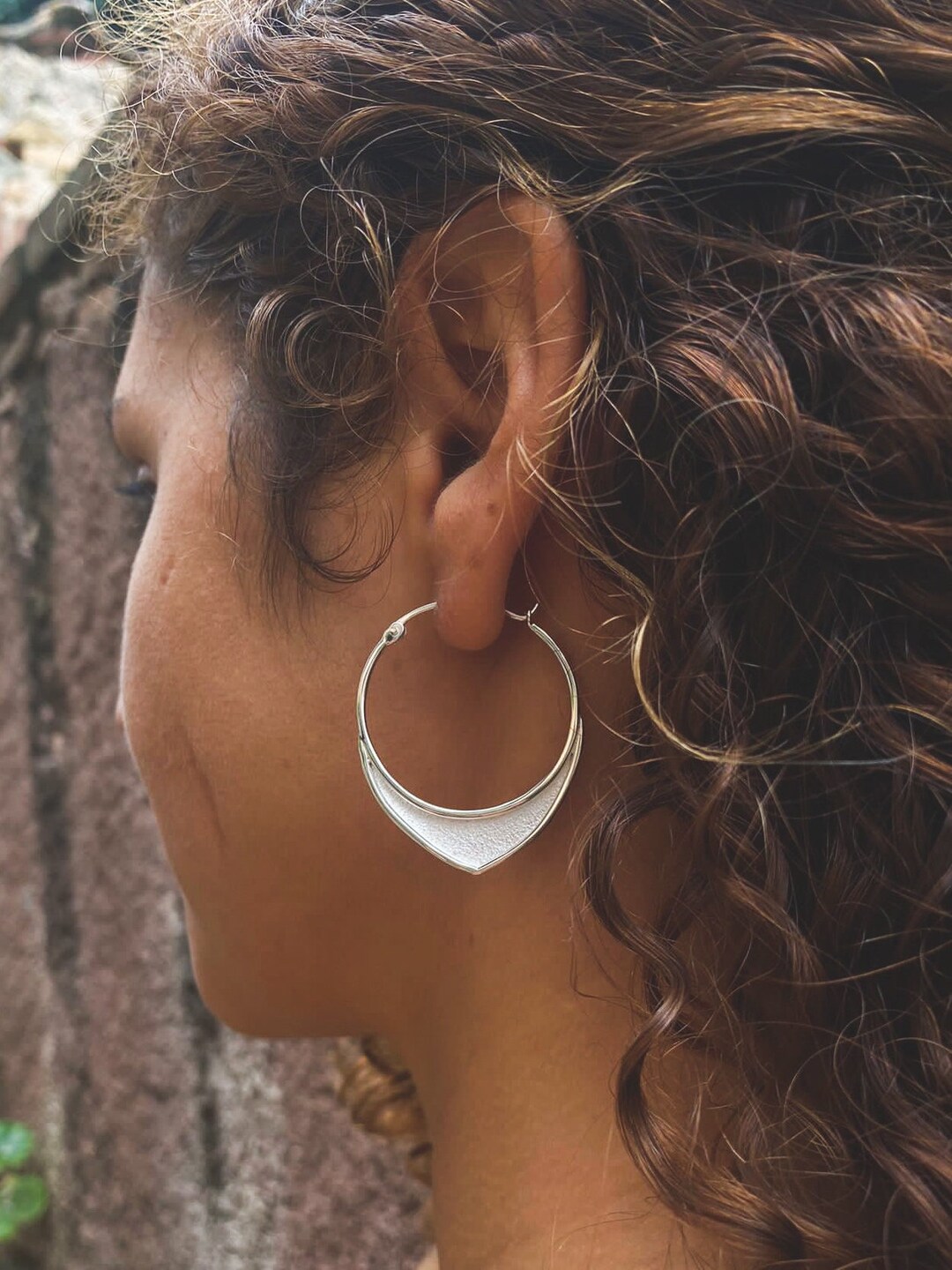 Sterling Silver Hoops Creole Essence Handmade Hoops Elegant Hoop ...