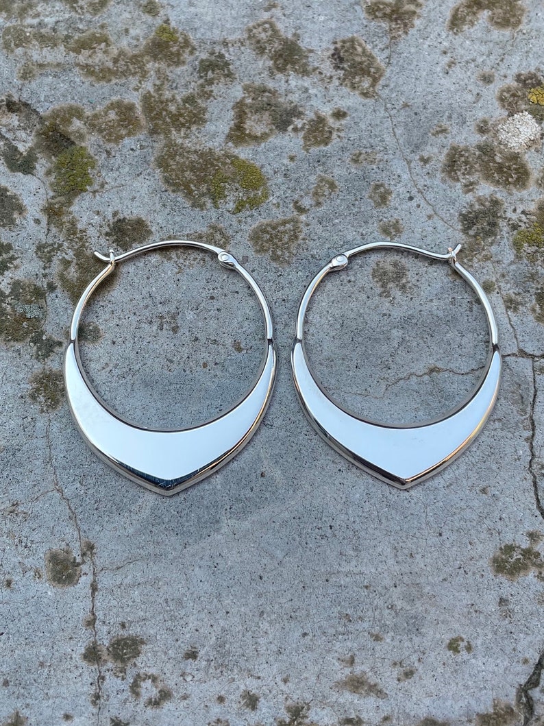 Sterling Silver Hoops Creole Essence Handmade Hoops Elegant Hoop ...