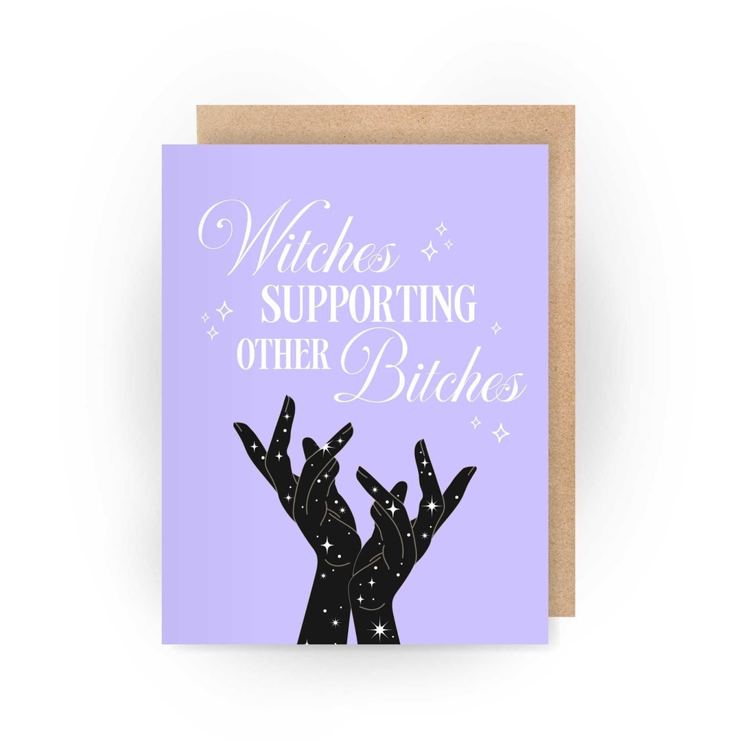 Witchy Greeting Card for Her | Thank You Gift for Friend | Spooky ...