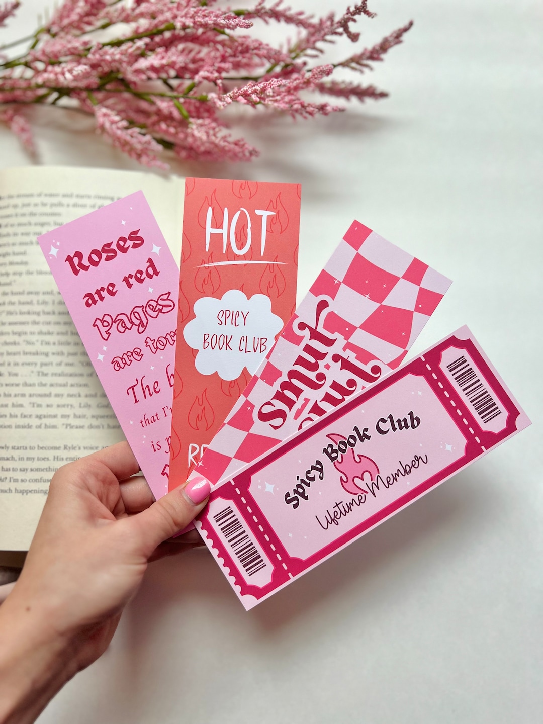 Funny Bookmarks Set Smut Bookmarks Romance Reader Gift for Her Acotar ...