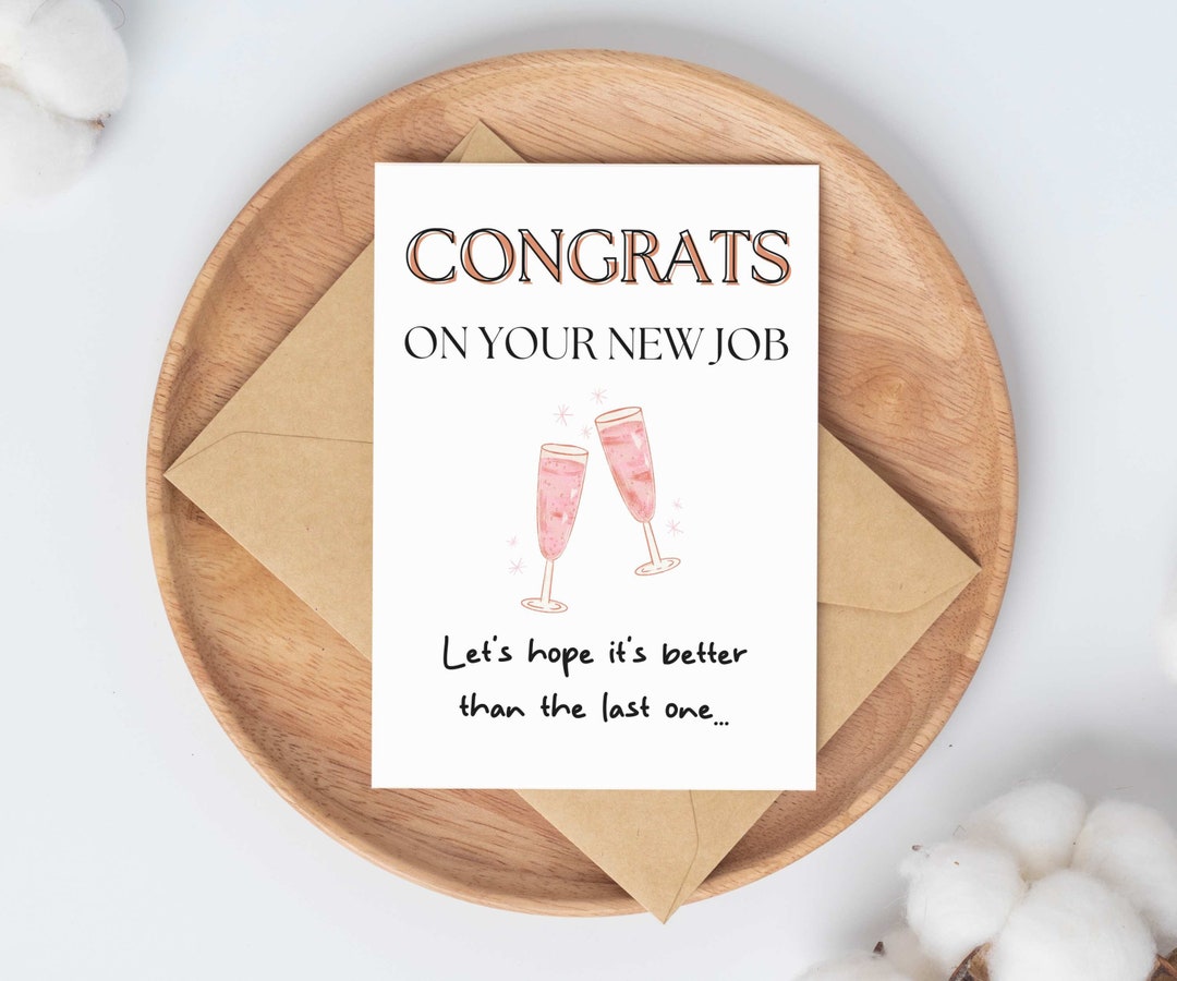 New Job Card | Congratulations Gift for Coworker | Funny Card for Work ...