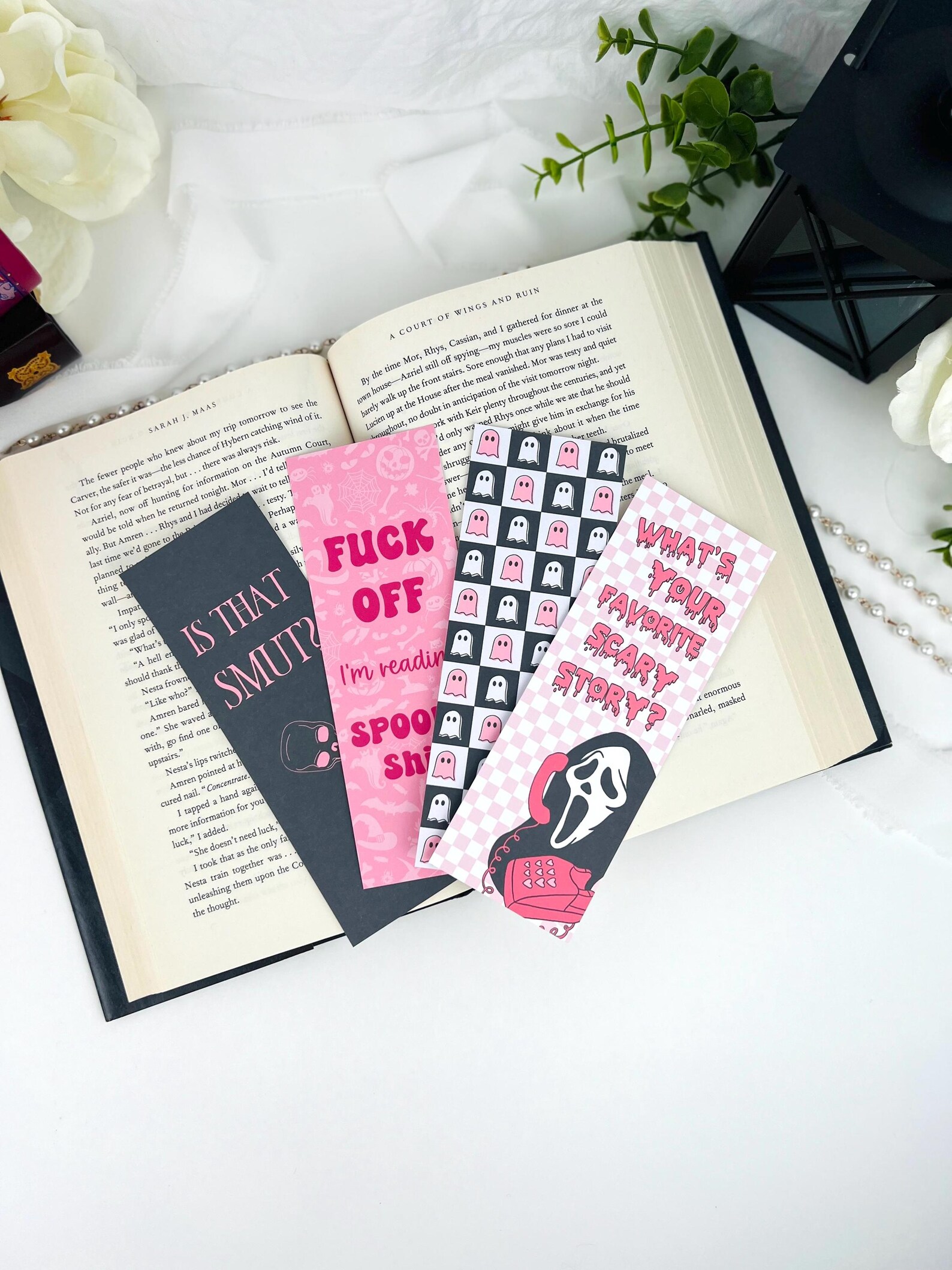 Halloween Bookmarks Pink Aesthetic Bookmark Set Cute Book Accessories ...