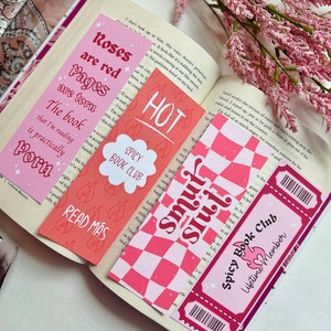 Funny Bookmarks Set Smut Bookmarks Romance Reader Gift for Her Acotar ...