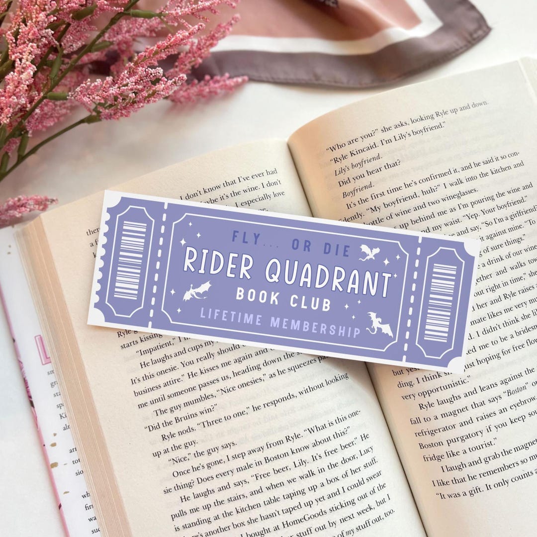 Rider Quadrant Ticket Bookmark | Fantasy Bookmark | Bulk Book Club Gift ...