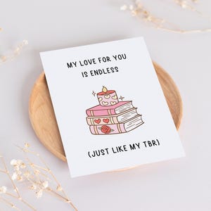 Bookish Valentine's Day Card for Her | Funny Galentines Gift for ...