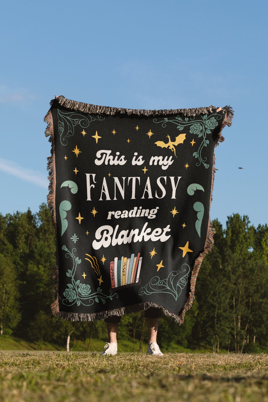 Woven Throw Blanket / Whimsigoth Fairycore Bedding / Cottagecore Decor ...