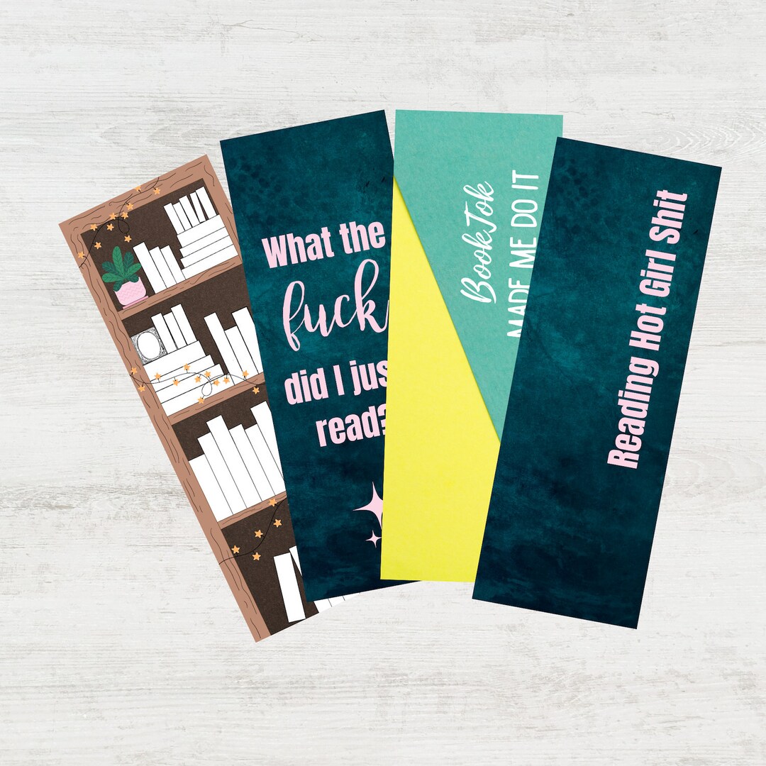 Bookish Bookmarks Set / Funny Book Merch / Cute Bookmarks / Booktok ...